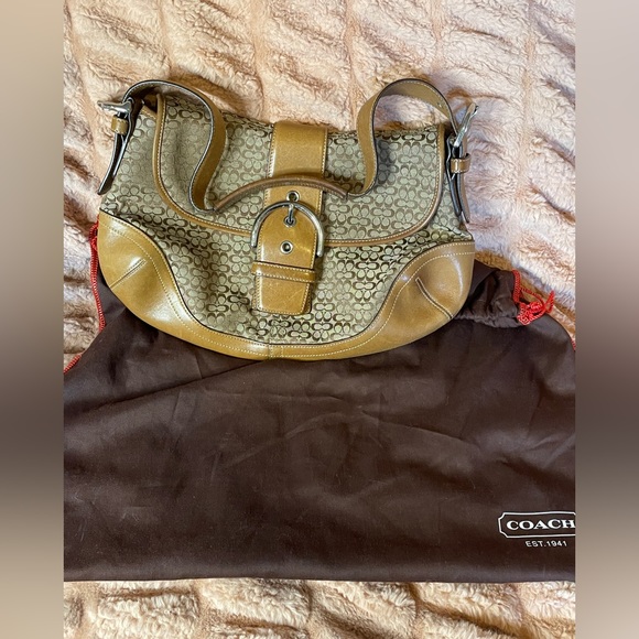 Coach | Bags | Coach Soho Medium Jacquard Shoulder Bag In Brown | Poshmark